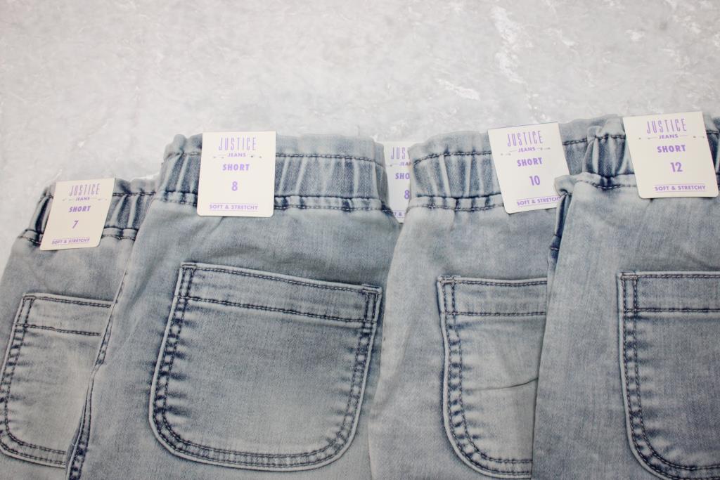 Justice Faded Denim Shorts, 6 Pieces | Property Room