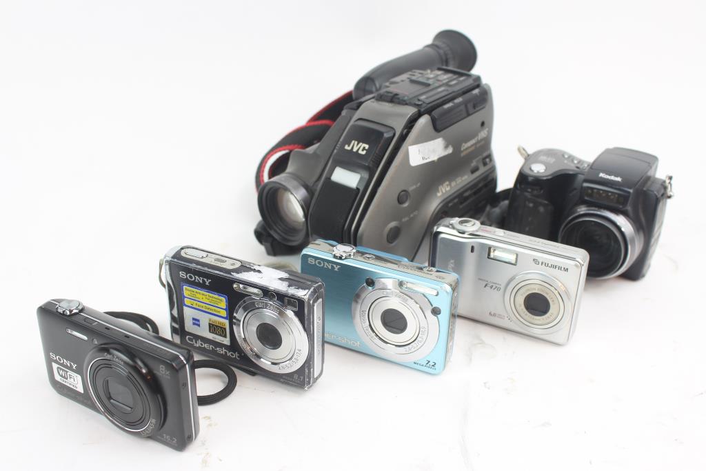 Jvc Compact VHS Videomovie Recorder & Digital Cameras; 7 Pieces ...