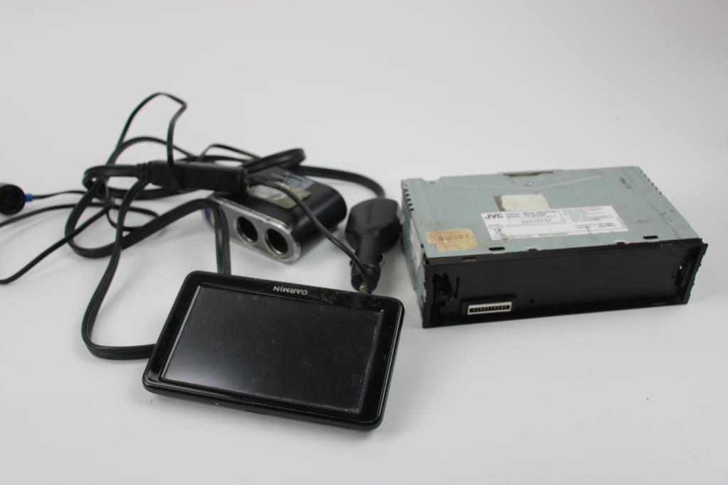 JVC Digital Media Receiver, Garmin GPS Navigator, And More, 4 Pieces ...