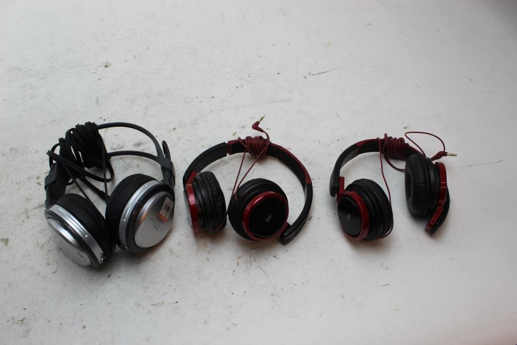 JVC, Sony Headphones 3 Pieces | Property Room
