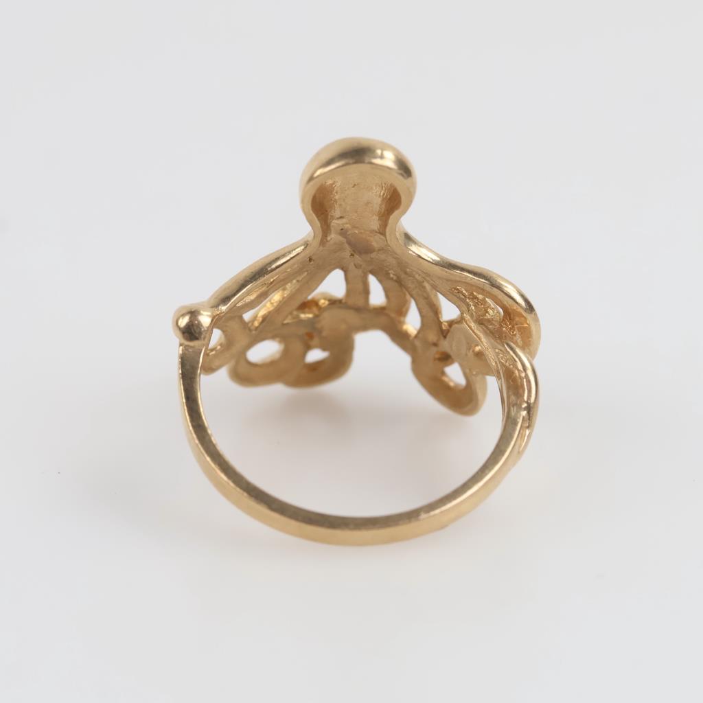 Kabana 14kt Gold Hollow Octopus Ring | Property Room