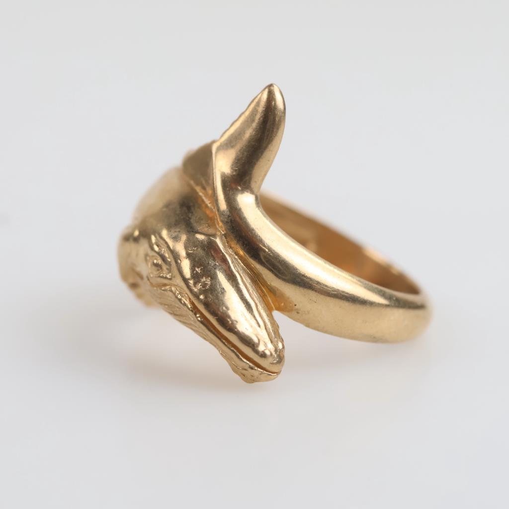 Kabana 14kt Gold Hollow Whale Ring | Property Room