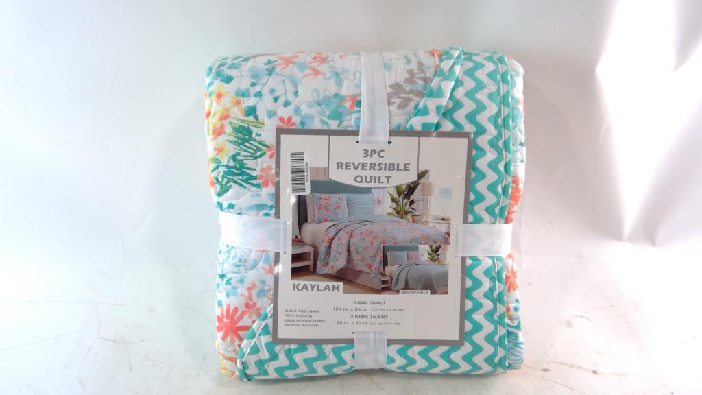 Kaylah 3 Piece King Reversible Quilt | Property Room