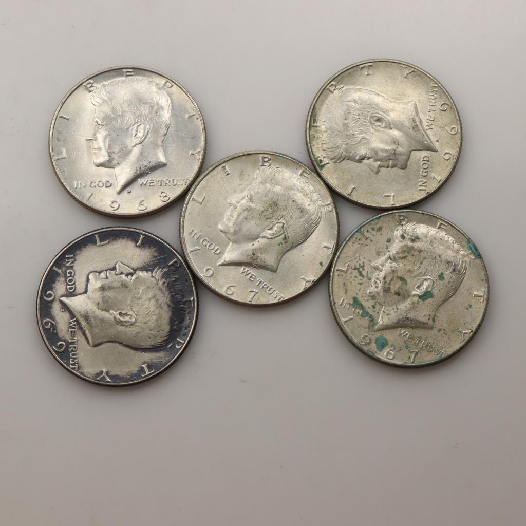 Kennedy Silver Clad Half Dollar, 5 Pieces | Property Room