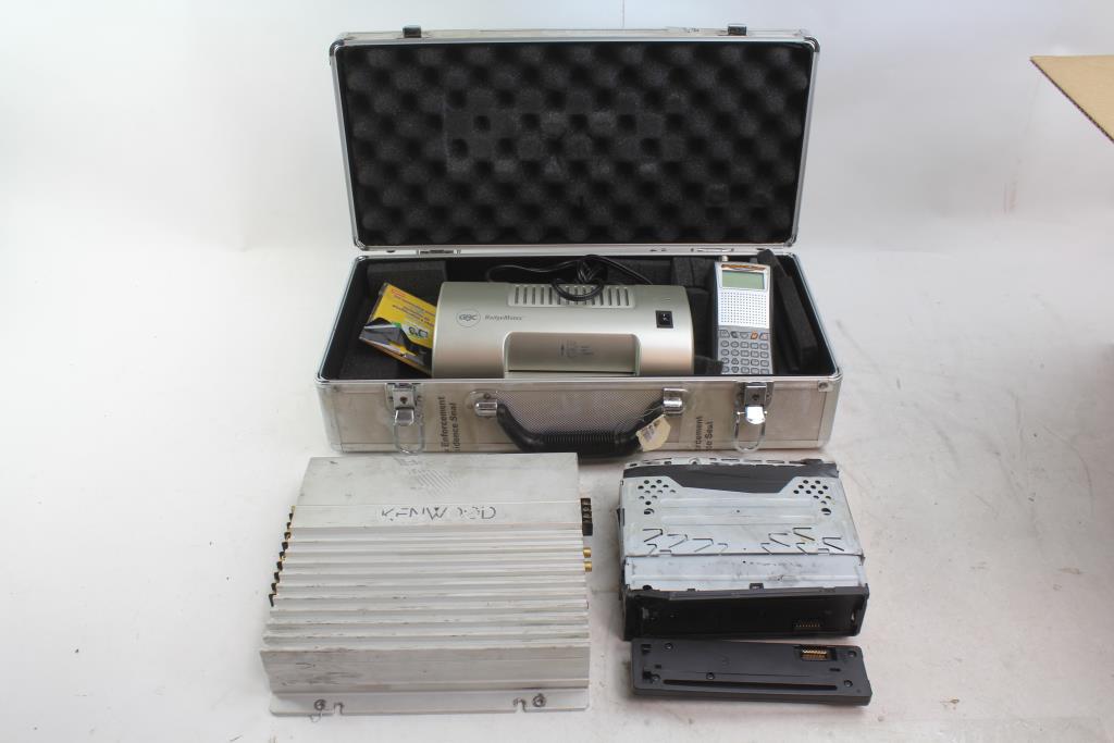 Kenwood Car Amplifier, Badgemates Badge Laminator, And More, 6 Pieces ...