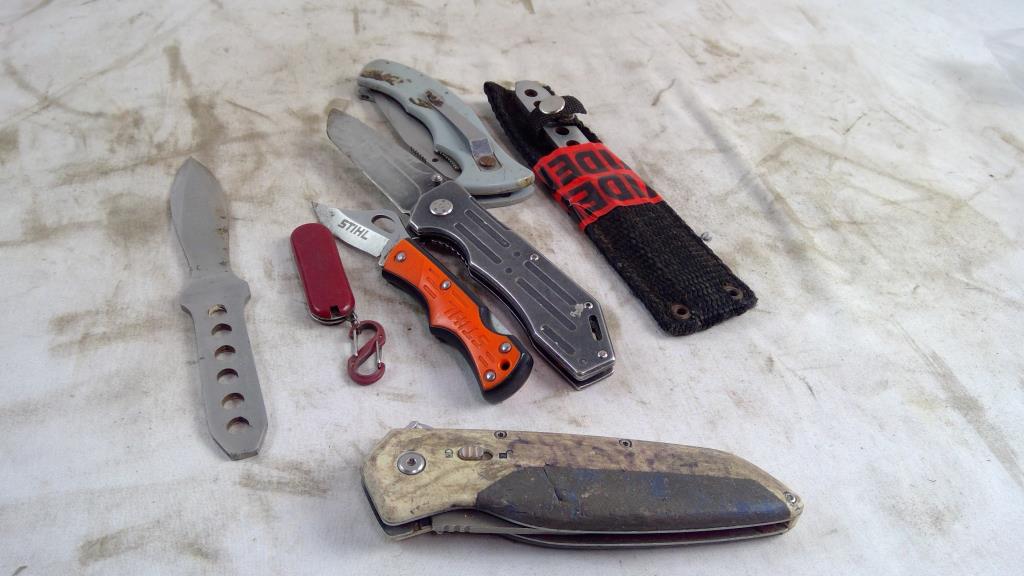 Kershaw Pocket Knife, Stihl Pocket Knife, And More, 6 Pieces | Property ...