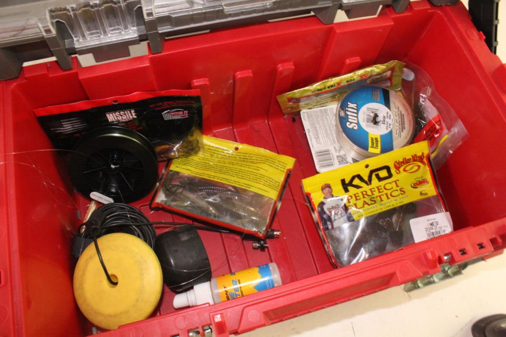 Keter Tackle Box, With Fishfinder And Tackle, 50+ Pieces | Property Room