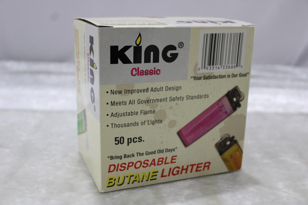 King Classic Disposable Butane Lighters, 5 Boxes | Property Room