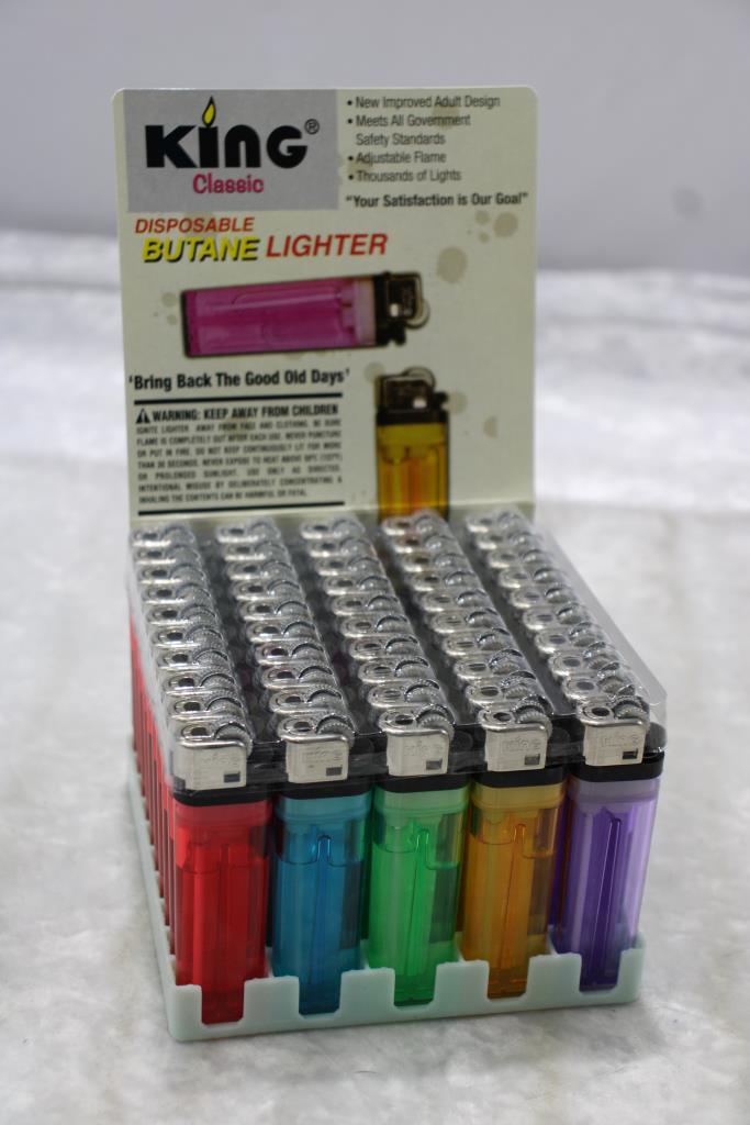 King Classic Disposable Butane Lighters, 5 Boxes | Property Room