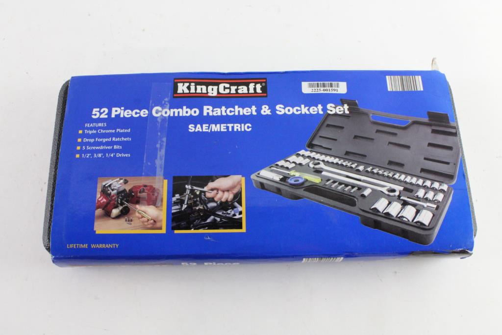 King Craft 52 Piece Combo Ratchet And Socket Set | Property Room