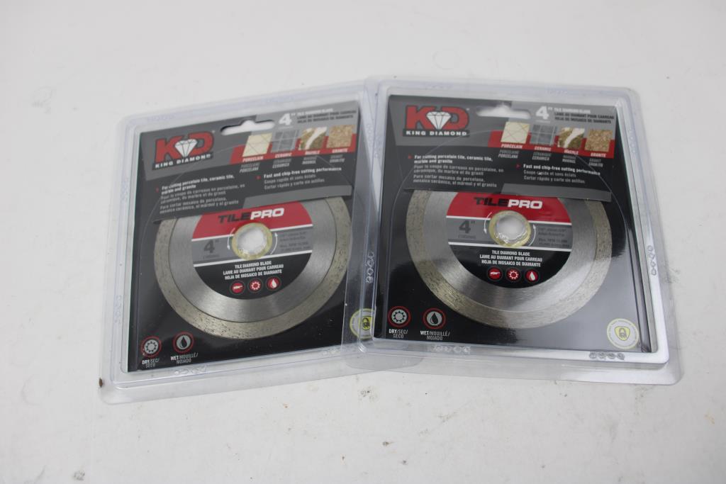 King Diamond 4" Tile Diamond Blade, 2 Pieces | Property Room
