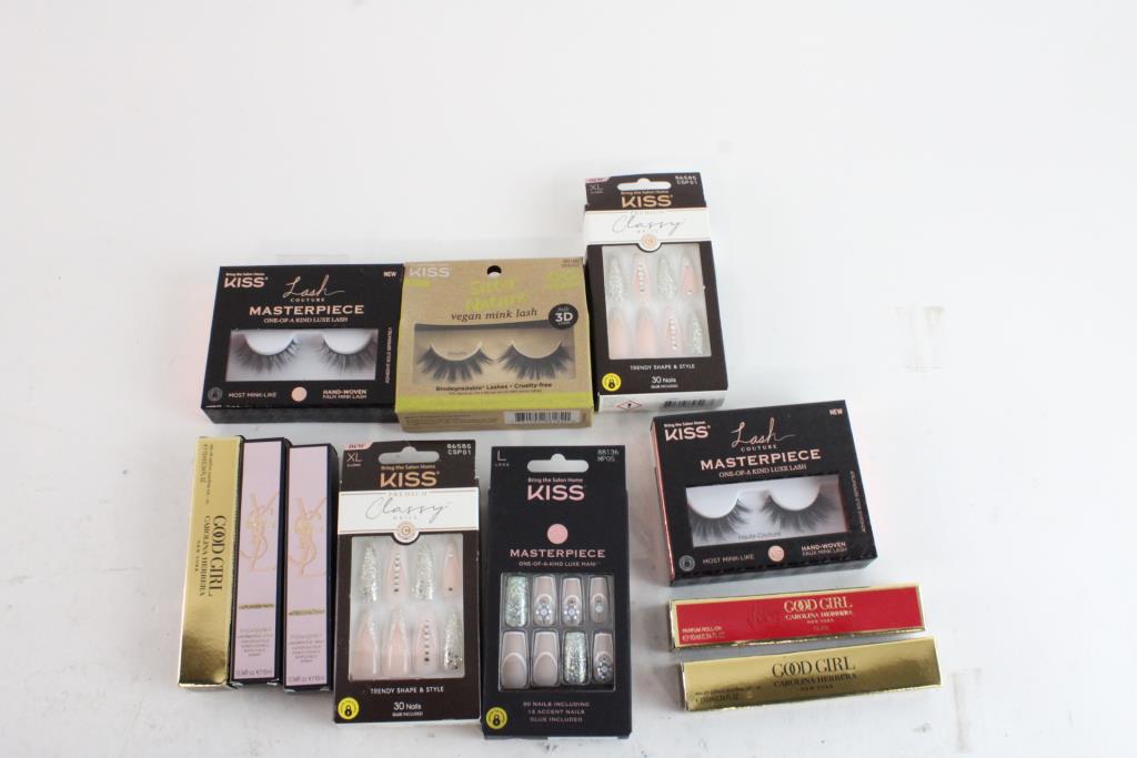 KISS Stick On Nails, Eyelashes & More, 6+ Pieces | Property Room