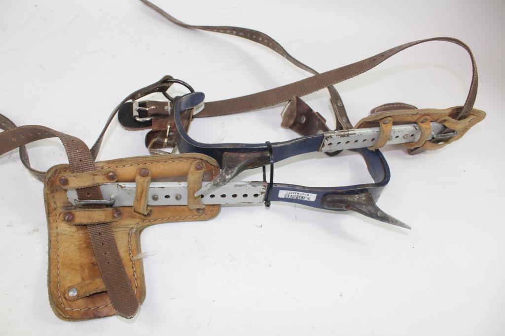 Klein Tools , Pole Climbers With 1-9/16 In. Gaffs Complete Set CN1986AR ...