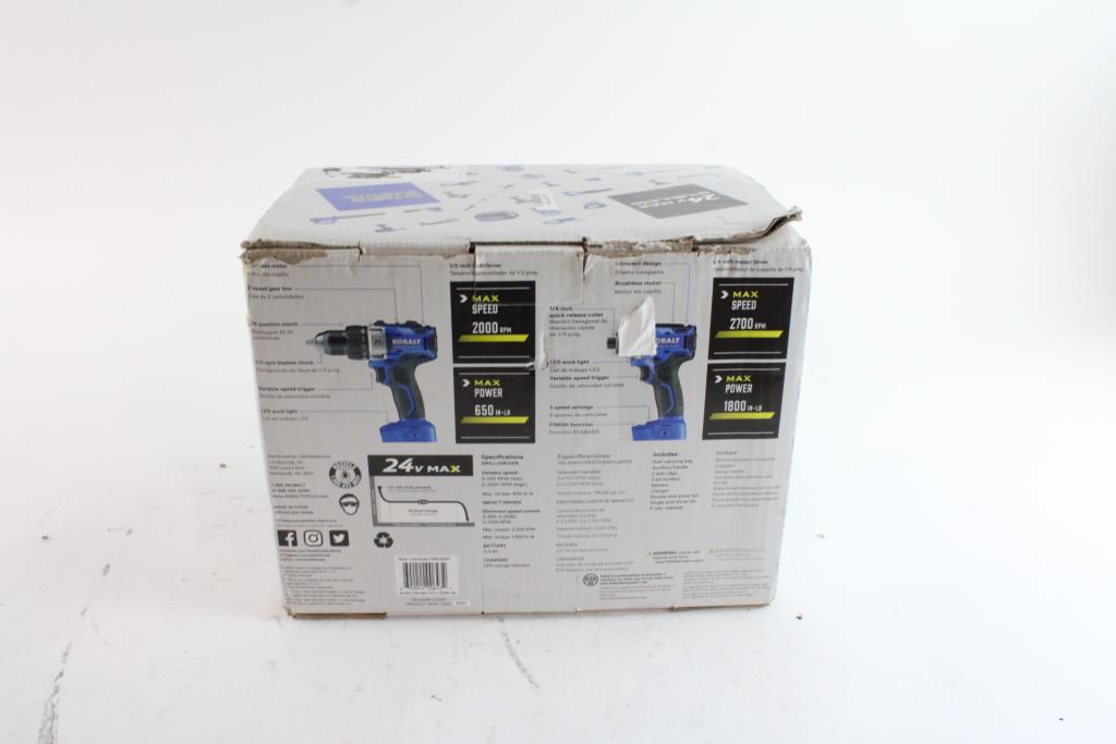 Kobalt 24V Max 2-Tool Combo Kit | Property Room