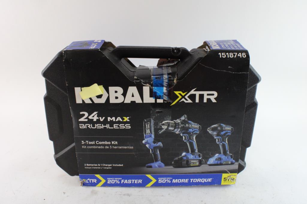 Kobalt 24V Max Brushless 3-Tool Combo Kit | Property Room