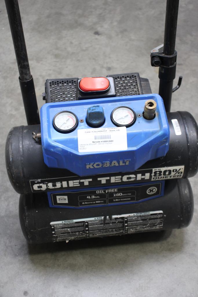 Kobalt QUIET TECH, Portable Electric, Air Compressor | Property Room