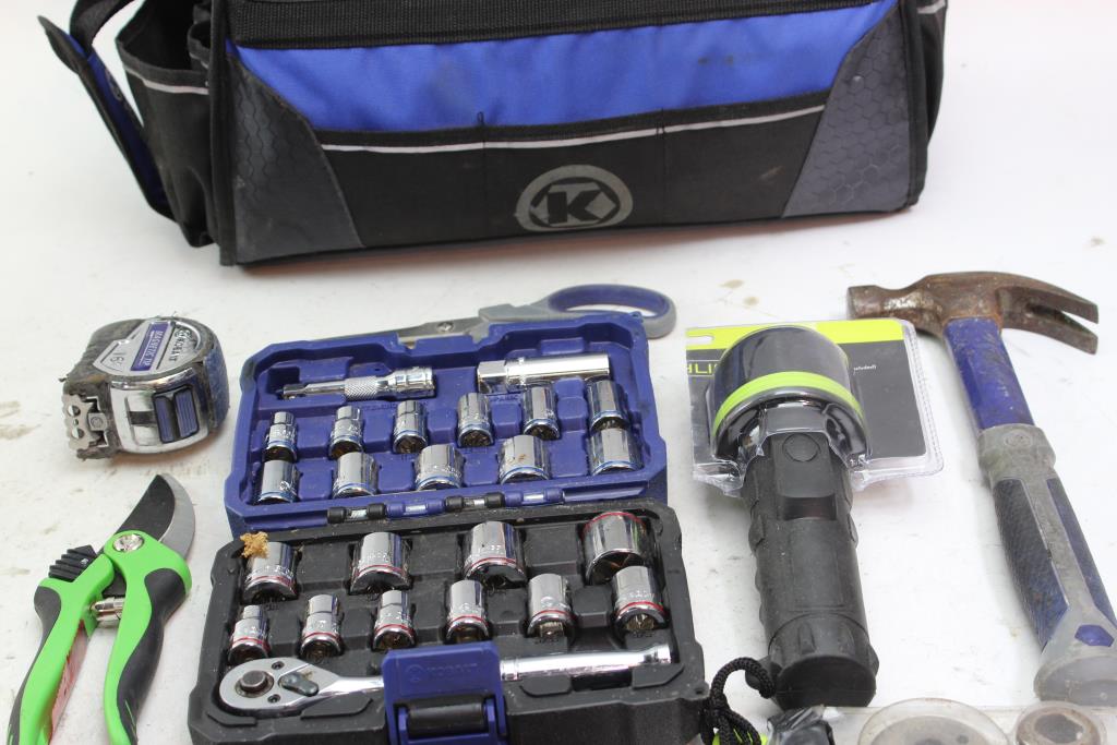 Kobalt Tool Basket, Socket Ratchet Set, Hammer And More: 10+ Pieces ...