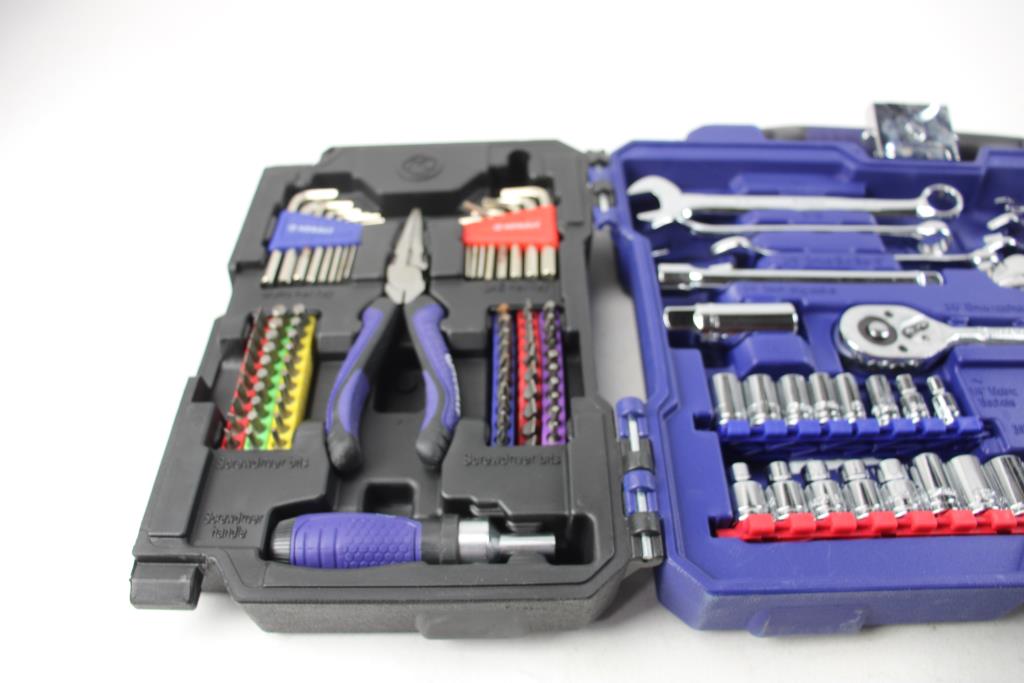 Kobalt Tool Set With Pliers, Screwdrivers And Bits, SAE Sockets, And ...