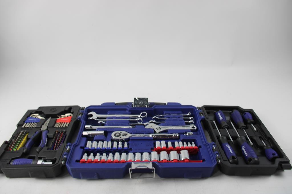 Kobalt Tool Set With Pliers, Screwdrivers And Bits, SAE Sockets, And ...