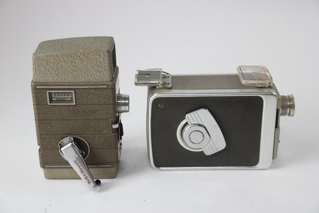 Kodak Brownie And Bell & Howell 252 8mm Film Movie Cameras, 2 Count ...