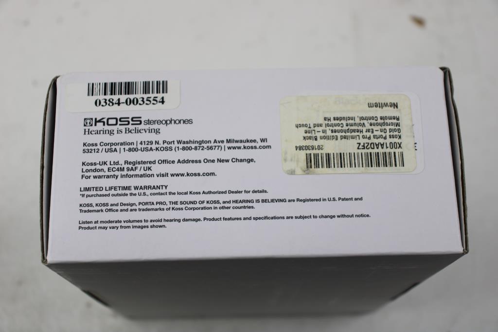 Koss Porta Pro Limited Edition Black Gold On-Ear Headphones | Property Room