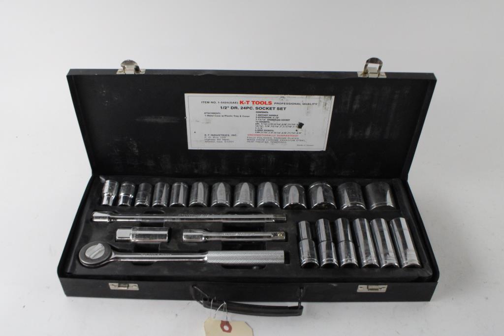 K-T Tools 24-Piece Ratchet And Fitting Set | Property Room