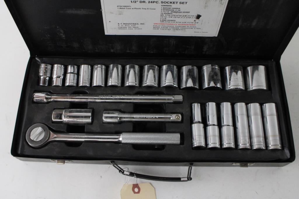 K-T Tools 24-Piece Ratchet And Fitting Set | Property Room