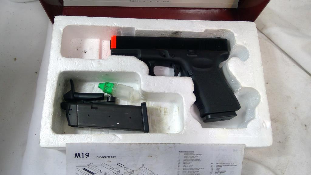 KWA Railed Framed G19 Semiautomatic Combat Air Pistol | Property Room