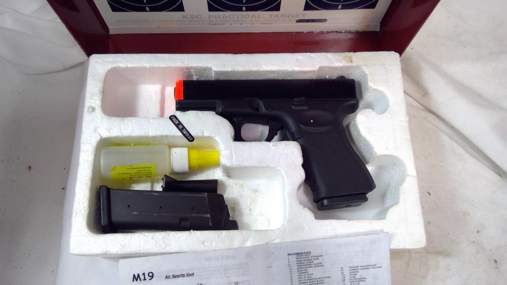 KWA Railed Framed G19 Semiautomatic Combat Air Pistol | Property Room