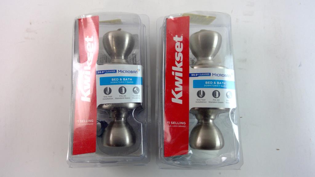Kwikset Microban Bed & Bath Knob Sets, 2 Sets | Property Room