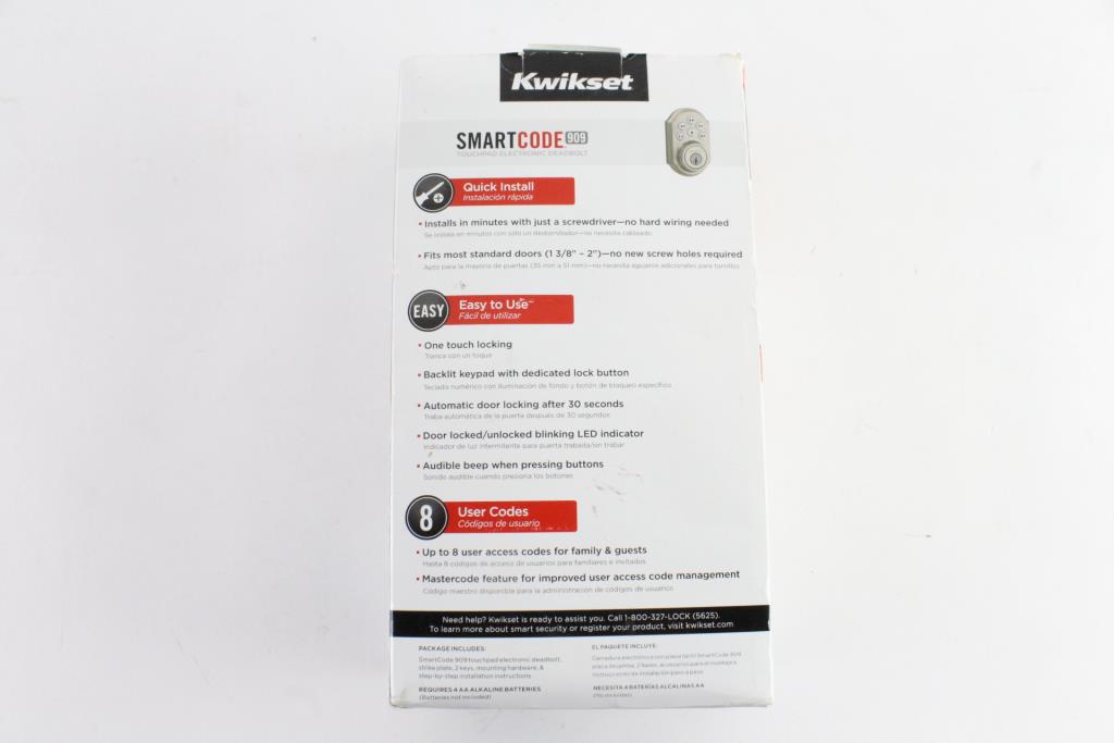 Kwikset Smart Code 909 Touchpad Electronic Deadbolt | Property Room