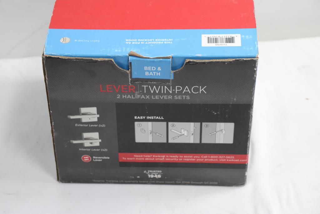 Kwikset Twin Pack, 2 Halifax Lever Sets | Property Room