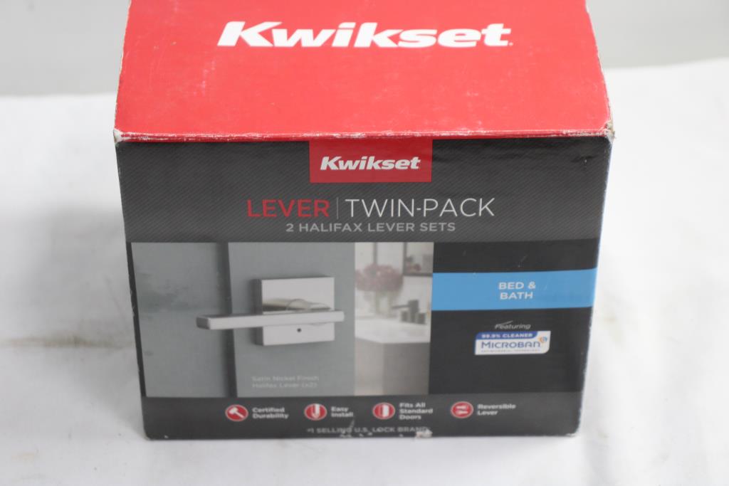 Kwikset Twin Pack, 2 Halifax Lever Sets | Property Room