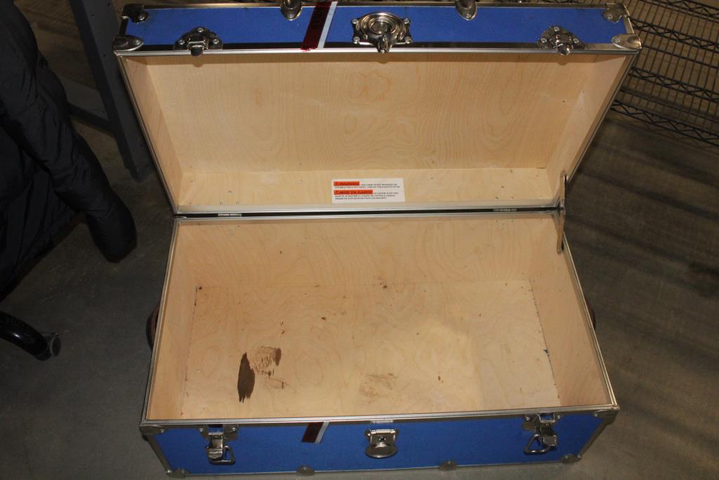 Large Blue Locking Chest | Property Room