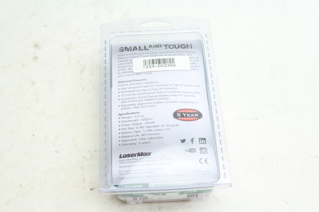 LaserMax Micro II Pistol Micro Green Laser | Property Room