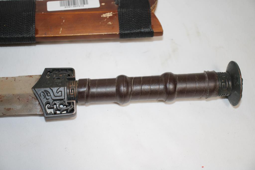 Leather Wrapped Handle Sword With Wooden Sheath | Property Room