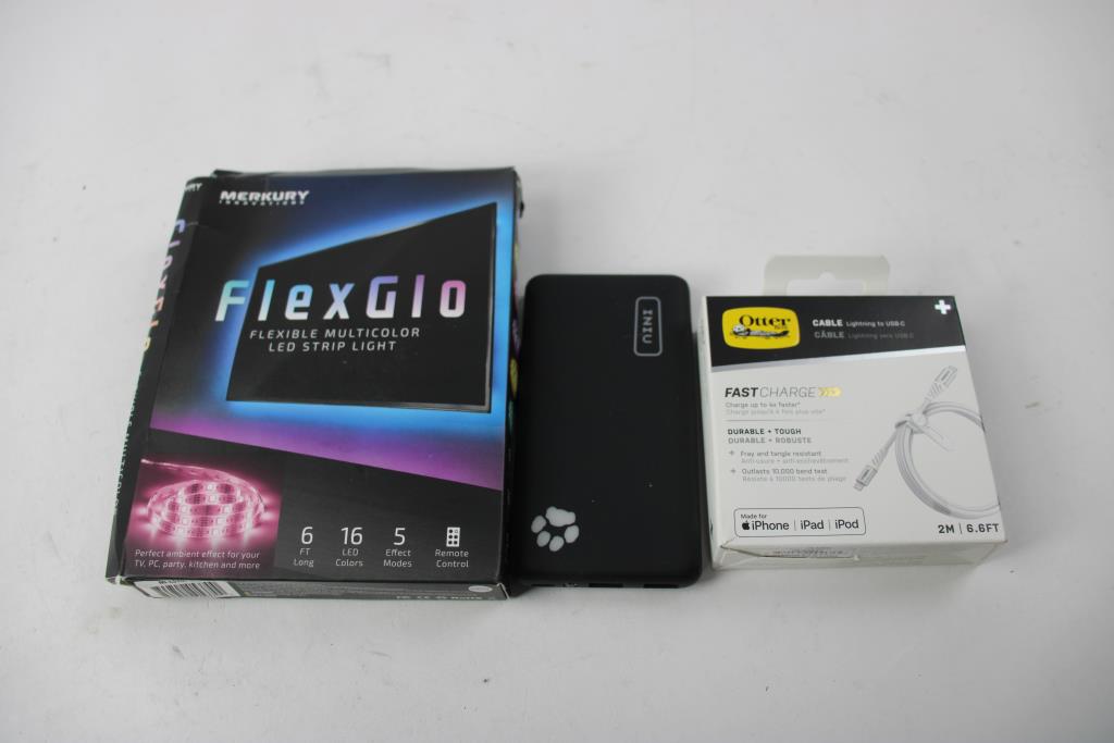 LED Strip Light, Lightning To USB-C Cable, Wireless Earbuds, And Power ...