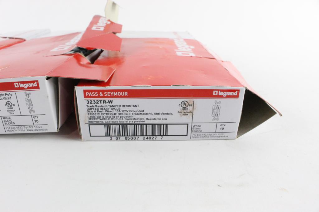 Legrand TradeMaster Toggle Switches And Duplex Receptacles, 26 Pieces ...