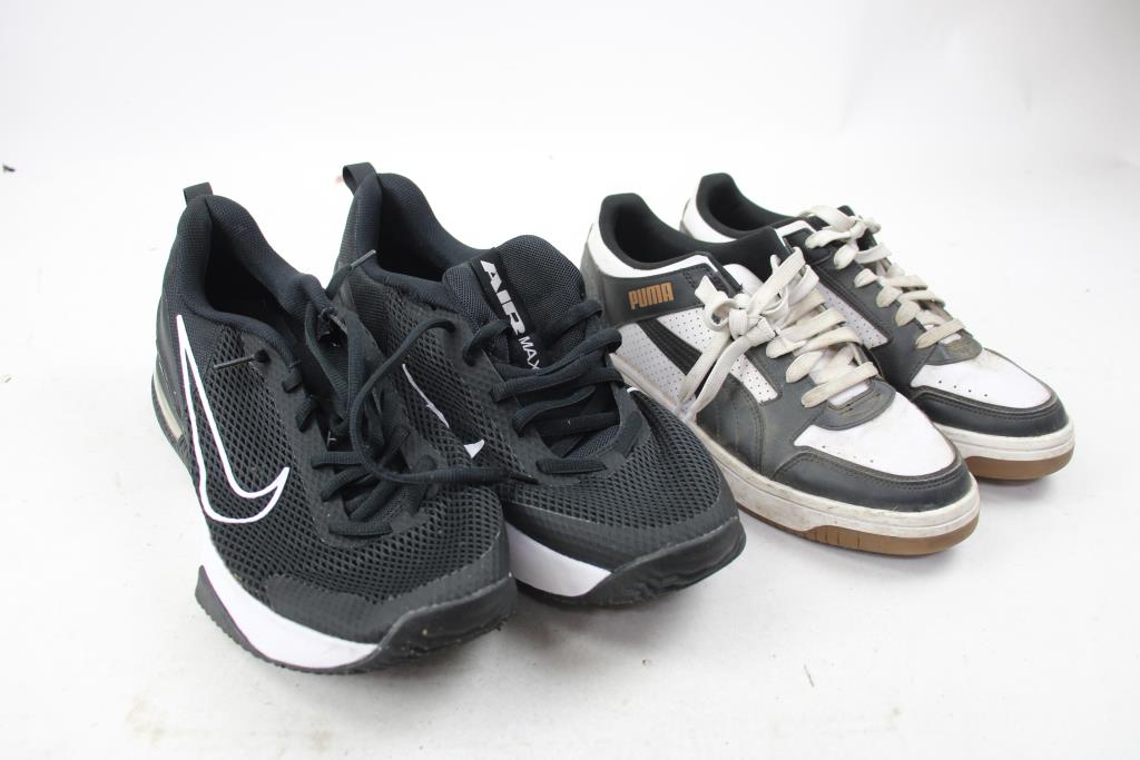 Levi's 34x32 Jeans, PUMA 9.5 And Nike AirMax 13 Sneakers, And Belts, 5 ...