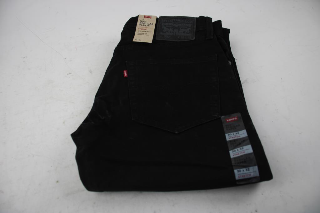 Levis 502 Regular Taper Black Jeans | Property Room