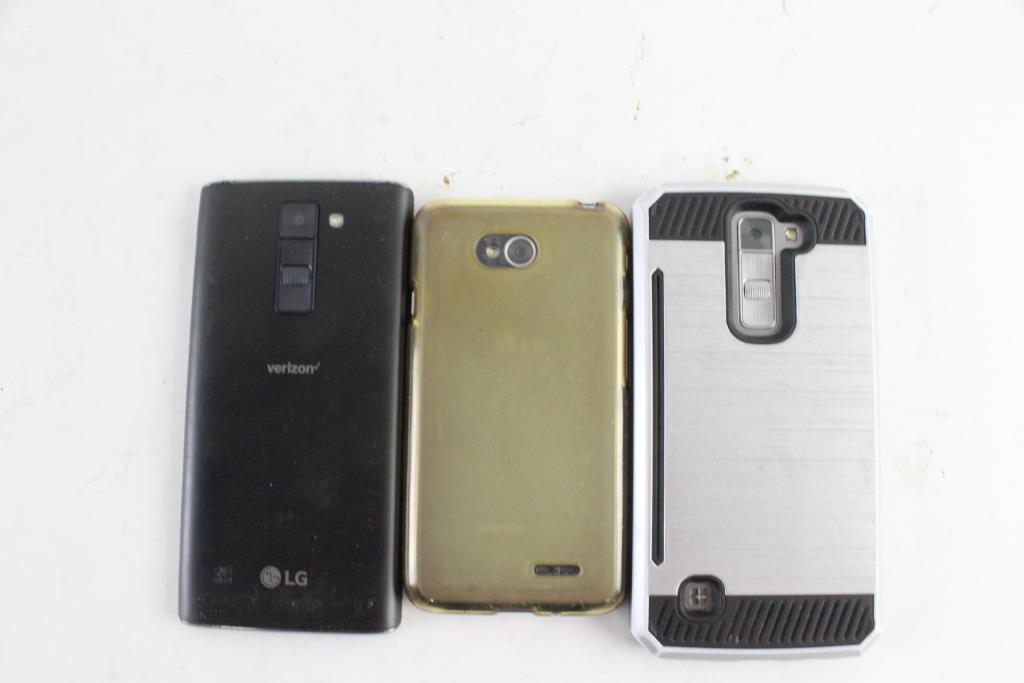 LG Cell Phone Lot, 3 Pieces, Sold For Parts | Property Room