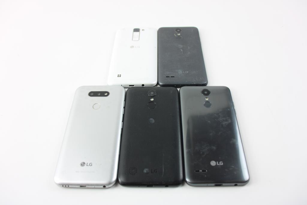 LG Cell Phone Lot, 5 Pieces, Sold For Parts | Property Room