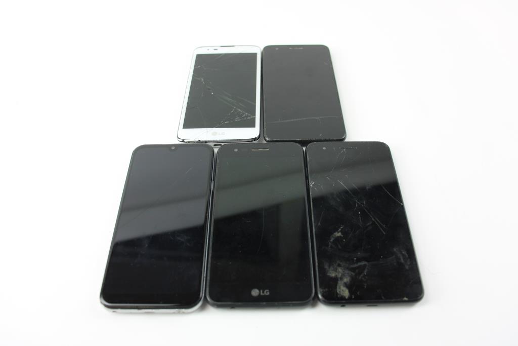 LG Cell Phone Lot, 5 Pieces, Sold For Parts | Property Room