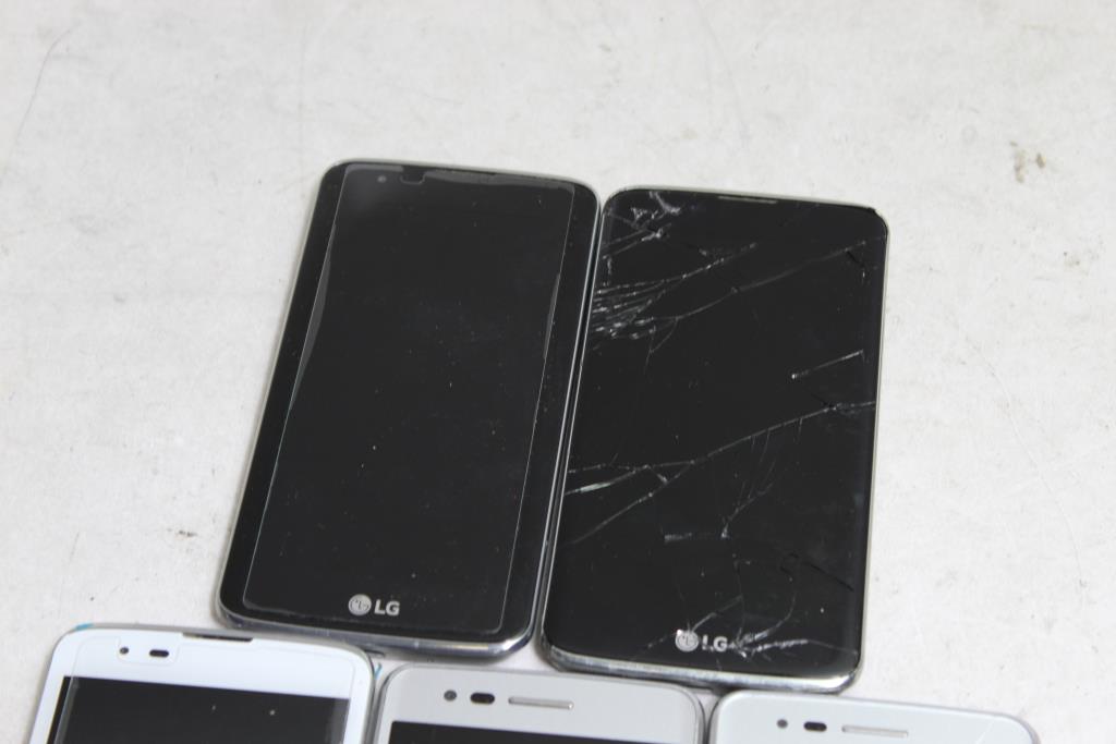 LG Cell Phone Lot, 5 Pieces, Sold For Parts | Property Room