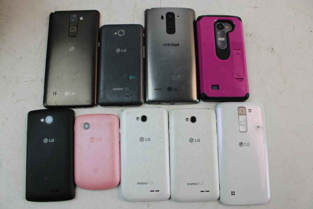 LG Cell Phone Lot, 9 Pieces, Sold For Parts | Property Room
