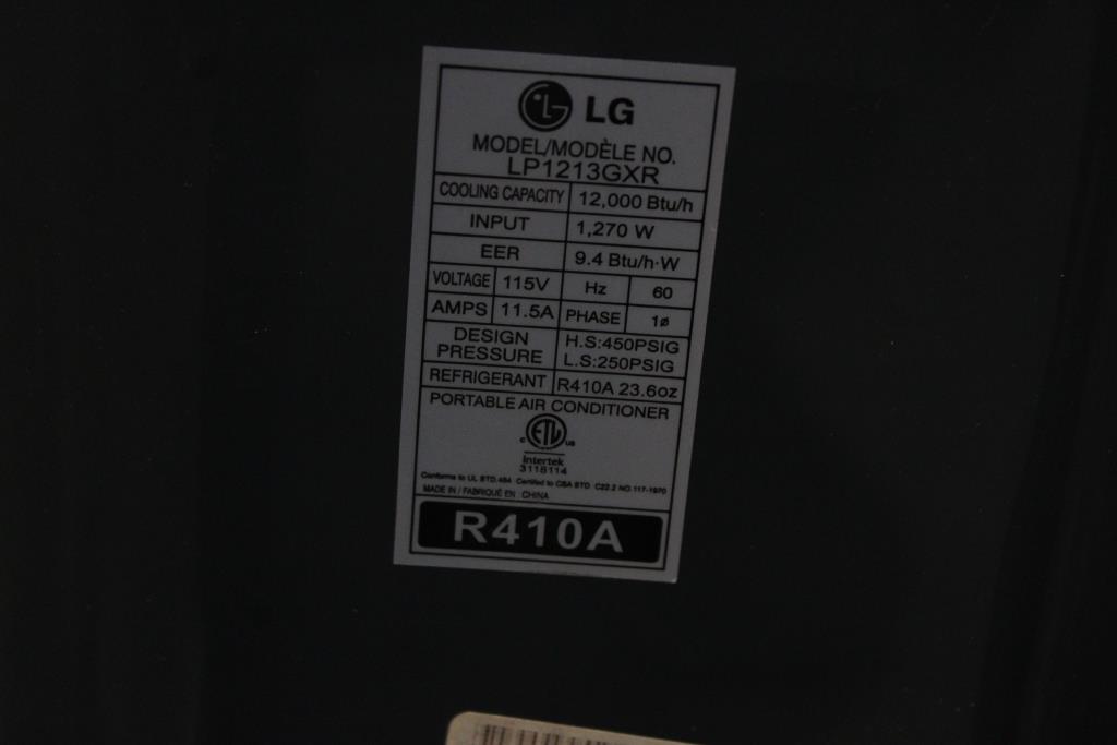 LG LP1213GXR 12,000 BTU Portable AC | Property Room