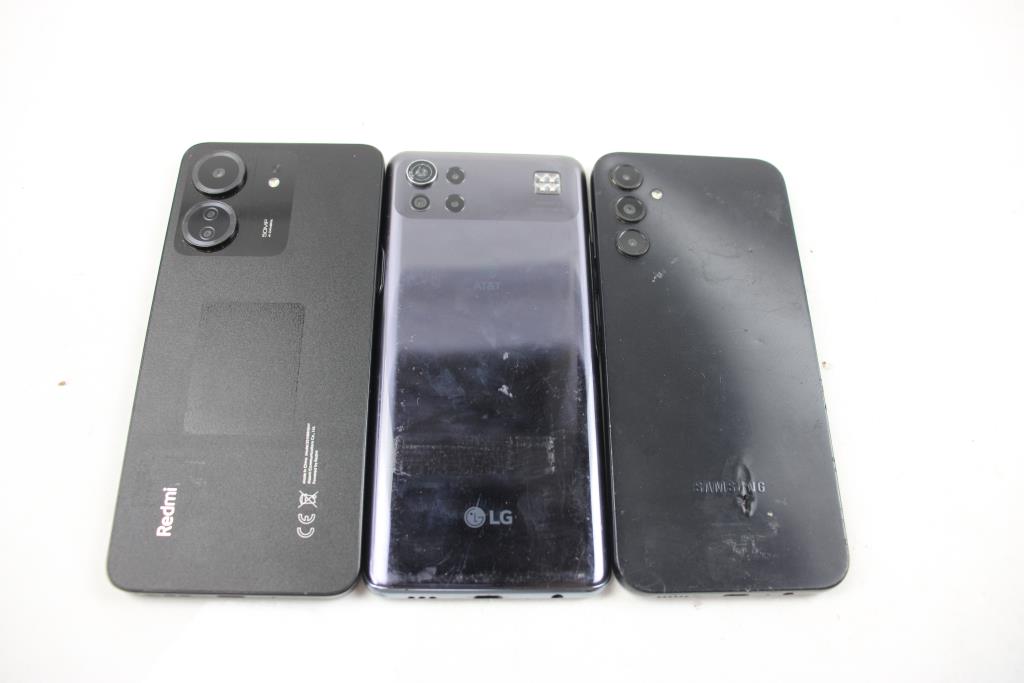 LG, Samsung, Redmi Cell Phone Lot, 3 Pieces, Sold For Parts | Property Room