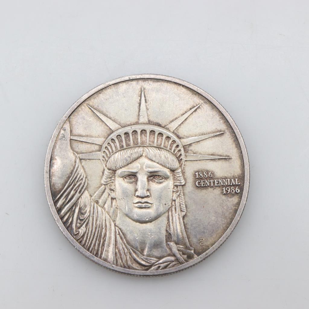 Liberty Trade Silver Statue Of Liberty Fine Silver 1 Troy Oz Round ...