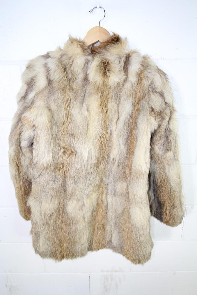 Light Brown And Cream Color Fur Coat | Property Room