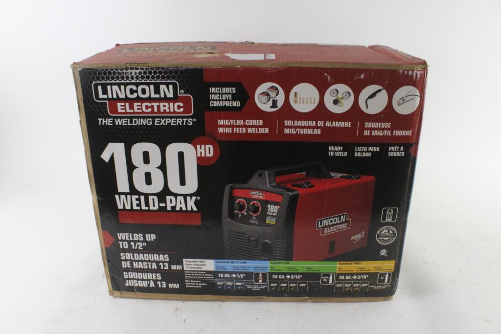 Lincoln Electric 180HD Weld-Pak Mig/Flux-Cored Wire Feed Welder ...